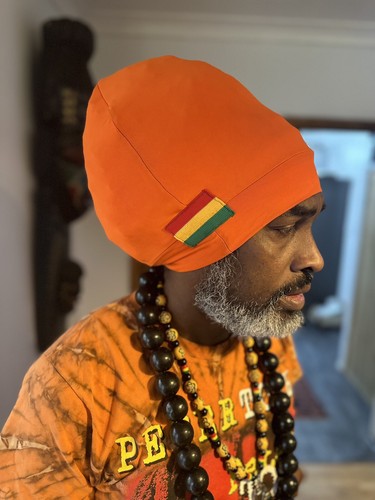 Rasta Turban Bobo orange hat dreadlocks Head Wrap Nyabinghi Turban ...