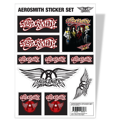 Aerosmith Logo Flying "A" Musik Rock Band Tour Sticker Sheet Stickers ...