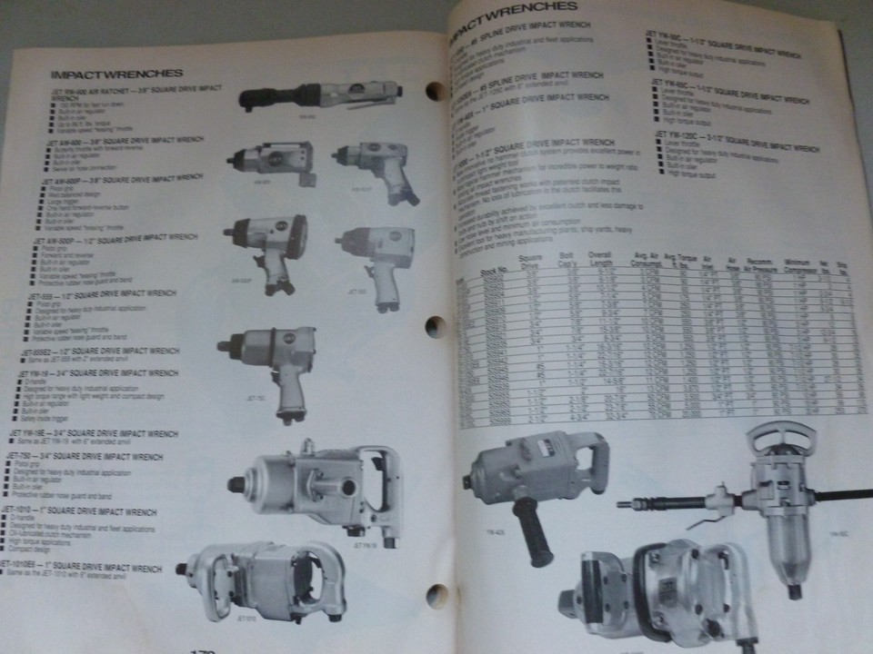 Jet Equipment & Tools Catalog 1991 shop reference and specifications ...