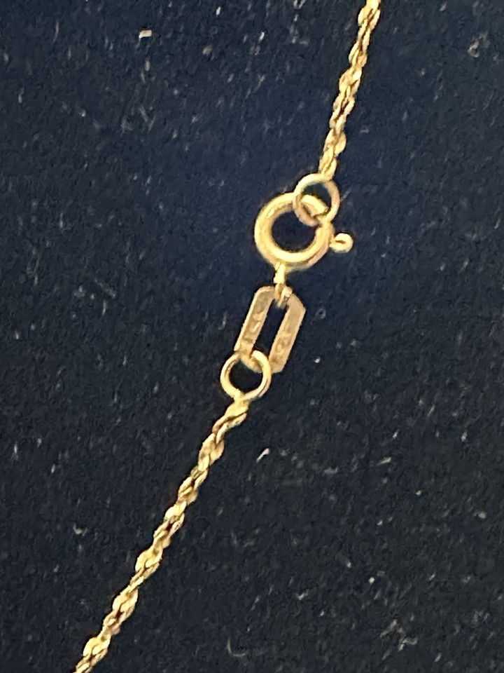 15” 14K Yellow Gold Tinsel Chain Link Necklace - 1.45 Grams A | eBay