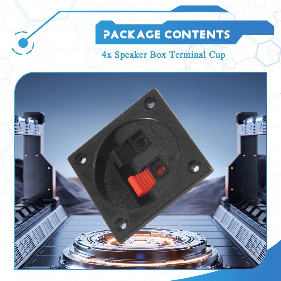 4PCS Speaker Box Terminal Cup, Spring Square Subwoofer Box Terminal ...