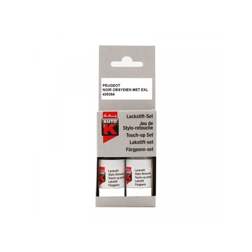 Stylo de retouche et vernis pour carrosserie - Peugeot - EXL EXLD Noir ...