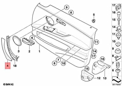 New Genuine BMW Interior Door Handle Front Passenger Right Side OEM ...