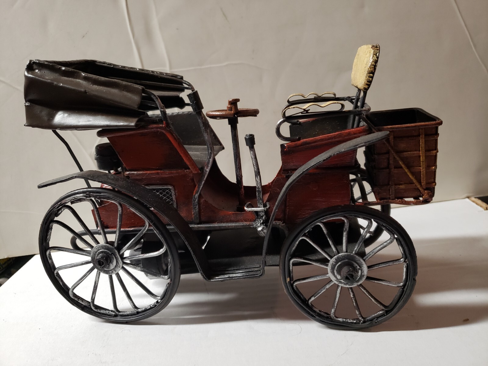 Vintage Tin Early Horseless Carriage Folk Arty Steam Punk | eBay