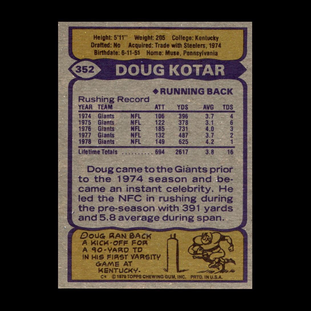 Doug Kotar 1979 Topps New York Giants #352 R310J 1 | eBay