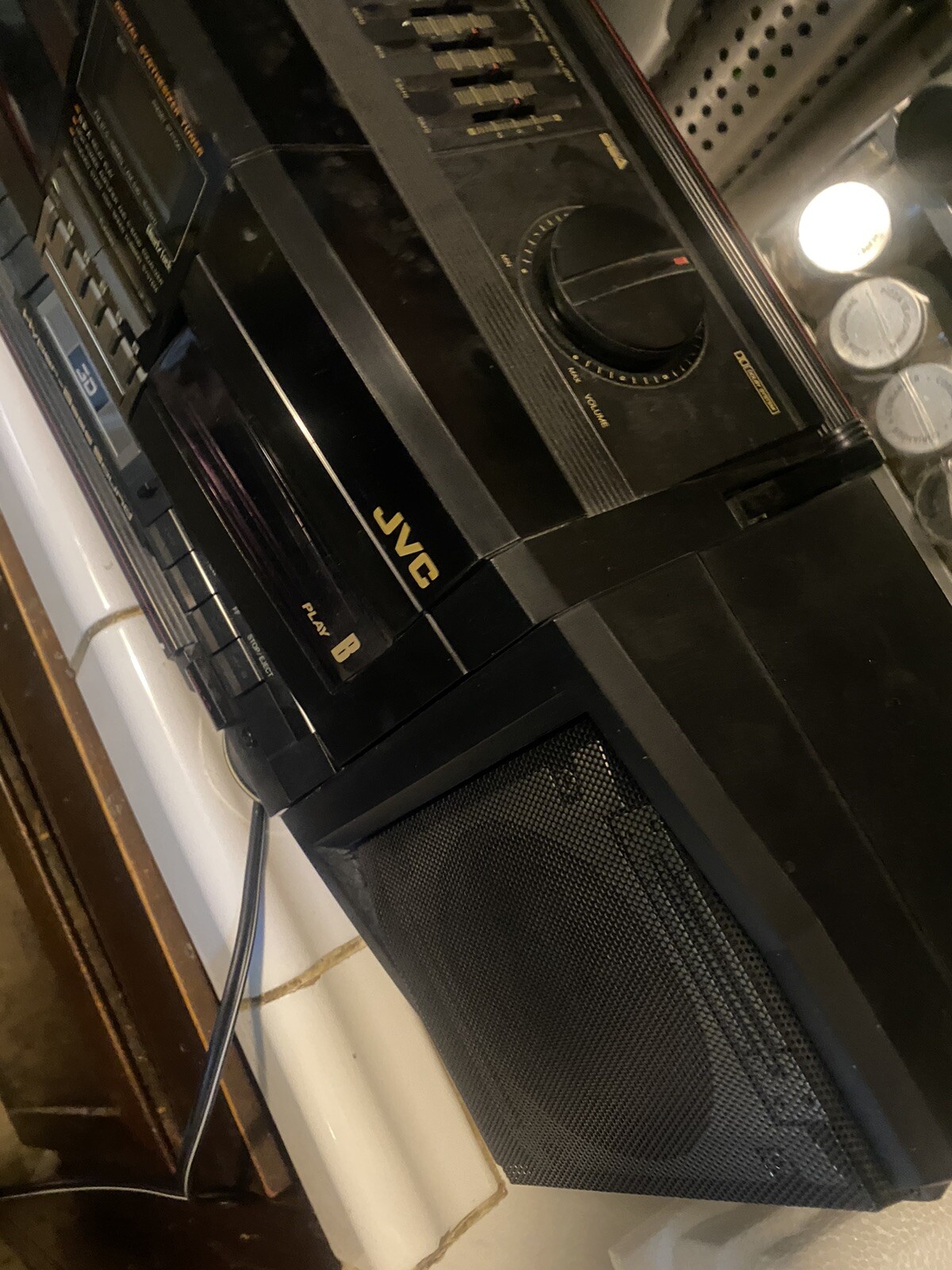 JVC PC-V77 Dual Cassette Boombox Rare Vintage W/ Box Portable Component ...