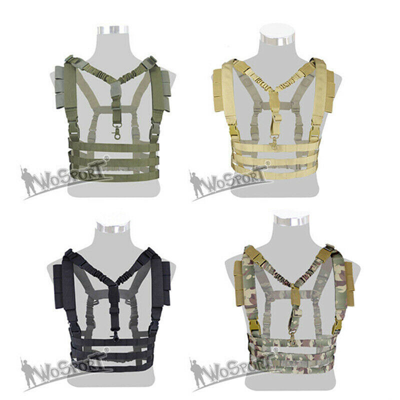 WorSporT VE-37 Tactical Hunting Paintball Molle Chest Rig Hanging Vest ...