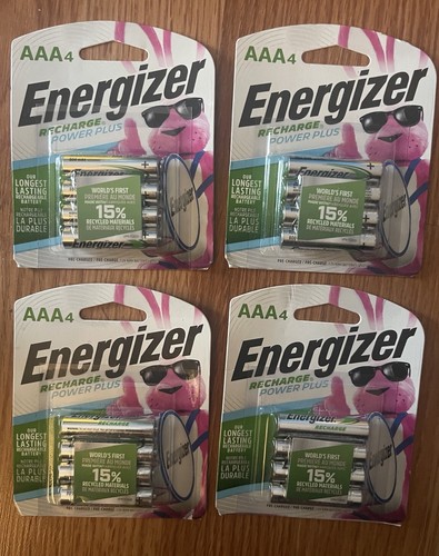 4x2 Energizer AAA4 Recharge Power Plus Batteries 2 Packages NH12BP4(8 ...