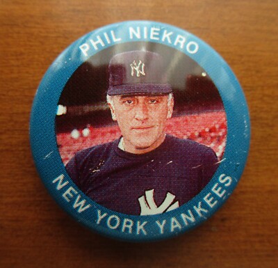 1984 FUN FOODS BASEBALL BUTTONS PHIL NIEKRO # 115 NEW YORK YANKEES | eBay