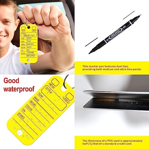 Poly Key Tags Label With Rings Plastic Car Key Chain Tags Lot For ...