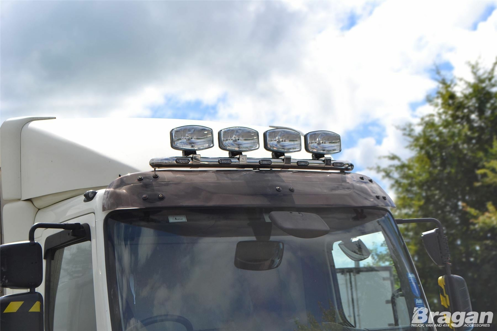 Roof Bar Type A + LED To Fit Mitsubishi Canter Stainless Steel Metal ...
