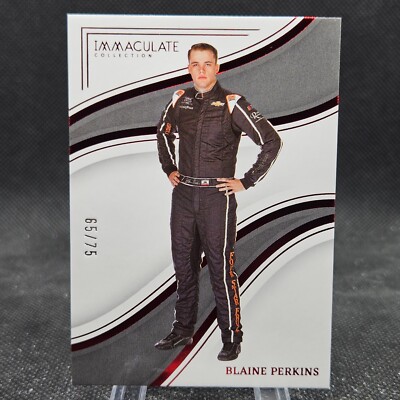 Blaine Perkins 2023 Panini Chronicles Racing Nascar Immaculate Red /75 ...