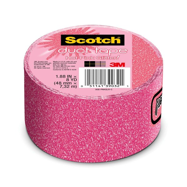 3m Scotch Duct Craft Tape Hot Pink Glitter 1.88" X 8yd for sale online ...