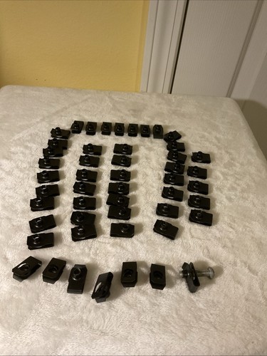 Fasteners by JIT, Black, metal U Nuts, for bumpers, door panels ...