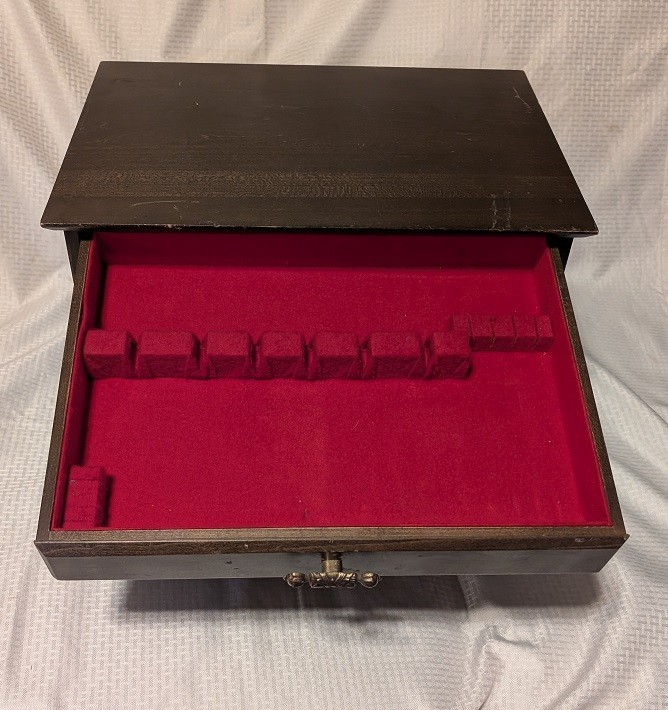 Vintage 4-Drawer Wood Tarnish-Proof Silverware Storage Chest | eBay