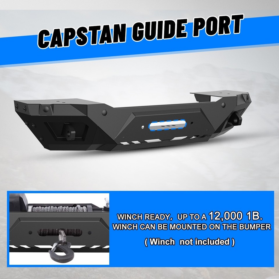 Front Bumper W/D-ring Mounts Fit For Ford Bronco 2021-2025 Off-Road ...