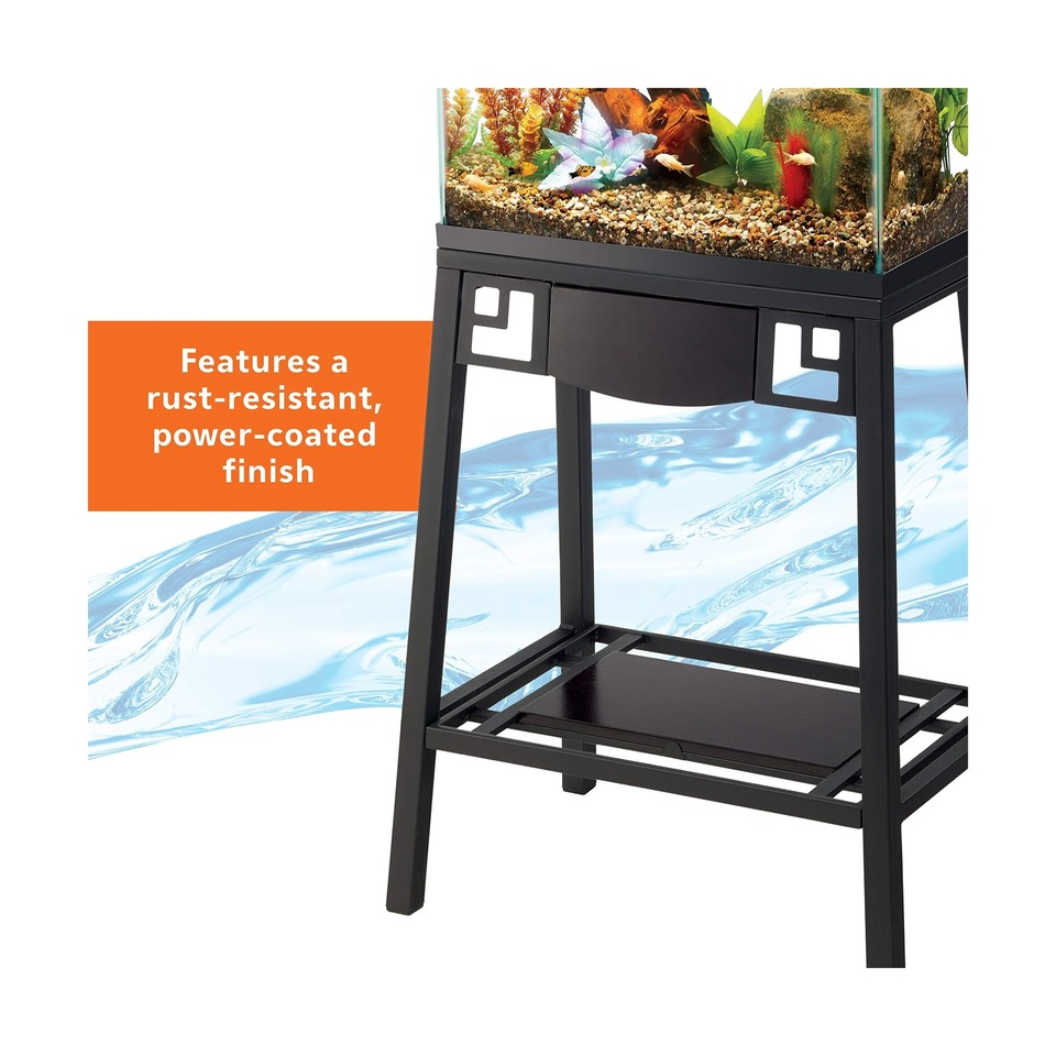 Aqueon Metal Aquarium Stand, 30" L x 12" W x 28.25" H 30" x 12" top ...