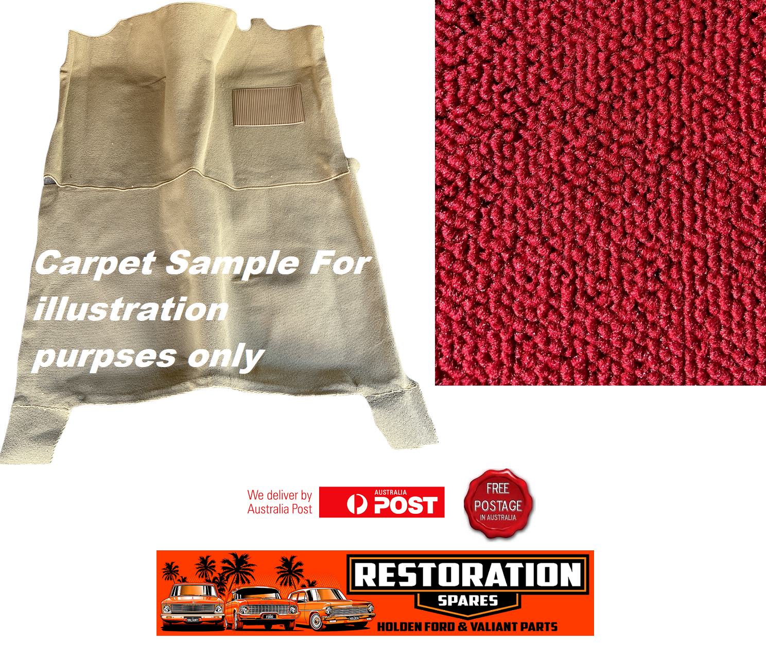 HOLDEN CAMIRA JB JD JE RED USA LOOP FRONT & REAR MOULDED CARPET | eBay ...
