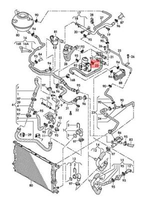 Genuine AUDI Q3 8UB 8UG Coolant Hose Transmission Oil Cooler 5N0121086D ...