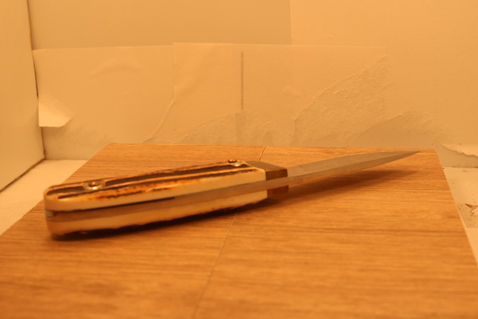 Vintage Linder Messer Solingen Germany Inox Stag Handle Fixed Blade ...