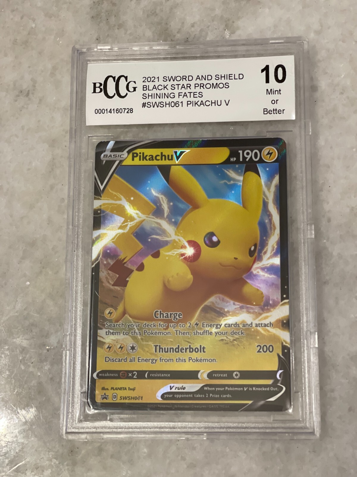 Pokemon SWSH061 Pikachu V HOLO Black Star PROMO BCCG 10 GEM MINT | eBay
