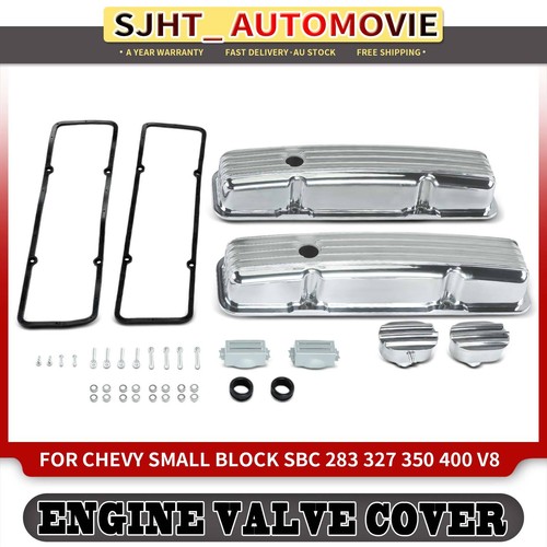 Aluminum Rocker Cover Short Style for Chevy SBC Small Block 283 327 350 ...