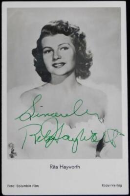 RITA HAYWORTH Original Vintage SIGNED Photo 13cm×8.5cm AUTOGRAPH | eBay