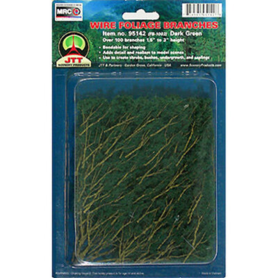 JTT Foliage Branches Dark Green - HO Scale Model Railroad Tree - #95520 ...