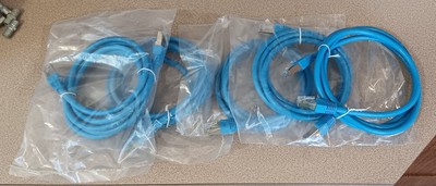 (5) 1.5M CAT6 Patch Cables Ethernet AWM 2835 26AWG 60°C 30V TIA/EIA-568 ...