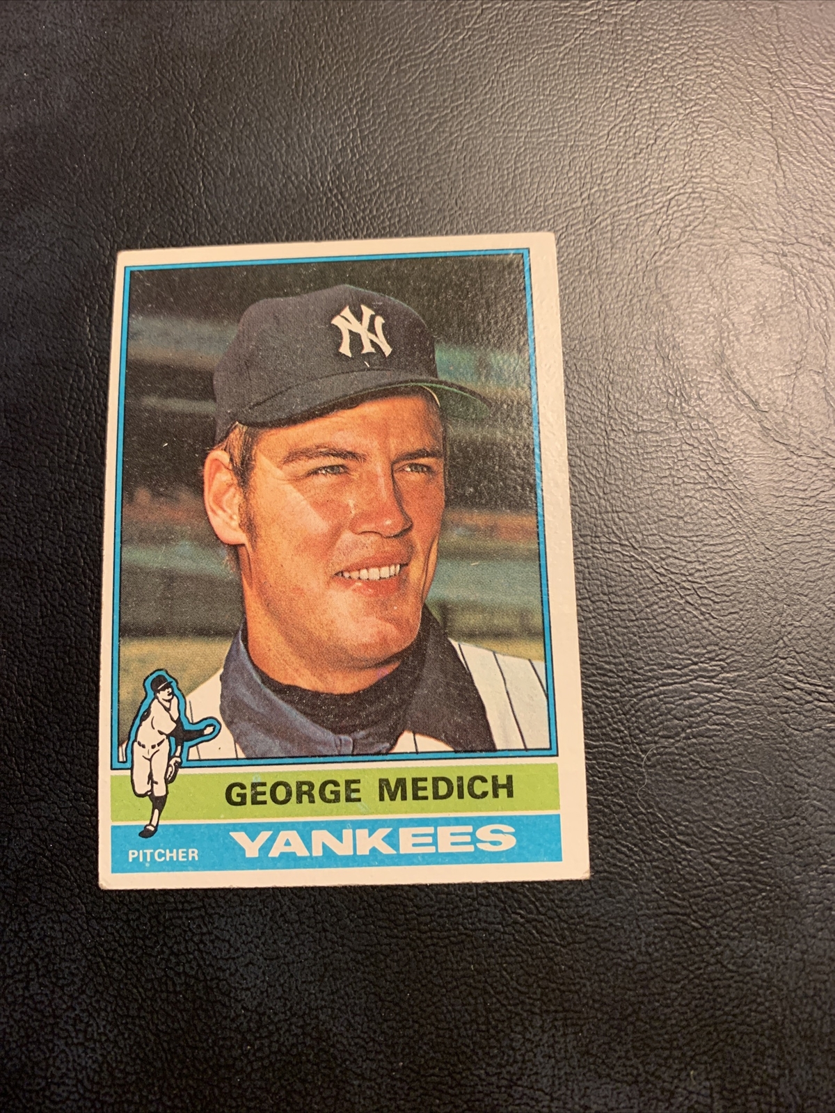 #146 George doc Medich 1976 Topps Baseball Card new york yankees Cb7-1 ...