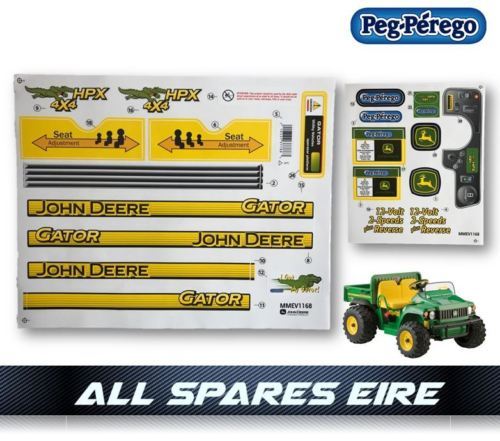 PEG PEREGO JOHN DEERE GATOR HPX DECAL STICKER LABEL GRAPHICS LOGO SET ...