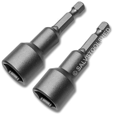 2 × 13mm Hex Hexagon Nut Driver Tek Bits for Drill Magnetic Head | eBay ...