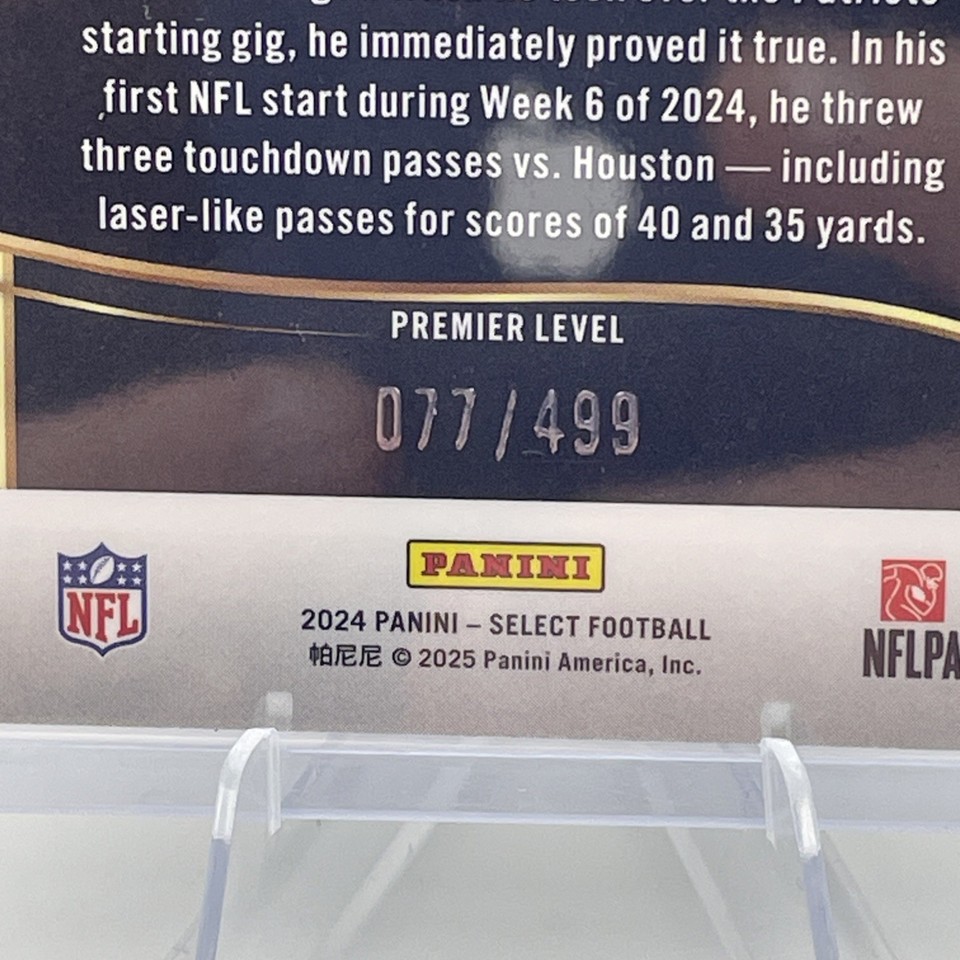 2024 Panini Select - Premier Level Drake Maye #113 Neon Green Shock ...