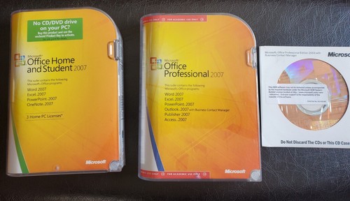 3x Microsoft Office Professional 2007 2003 Student Pro with Keys | eBay Australia