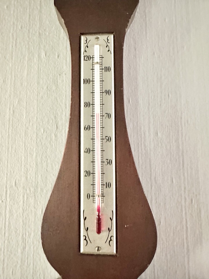 Vintage Wooden Wall Barometer | eBay