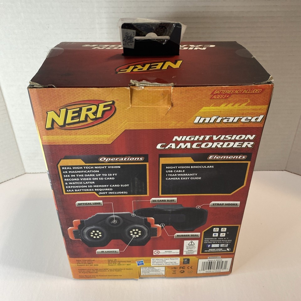 Nerf Infrared Night Vision Goggles With Camcorder optical lens good ...