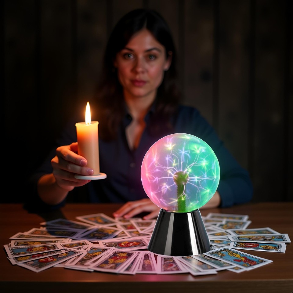 6" Plasma Ball Lamp Nebula Sphere, Thunder Lightning Touch and Sound ...