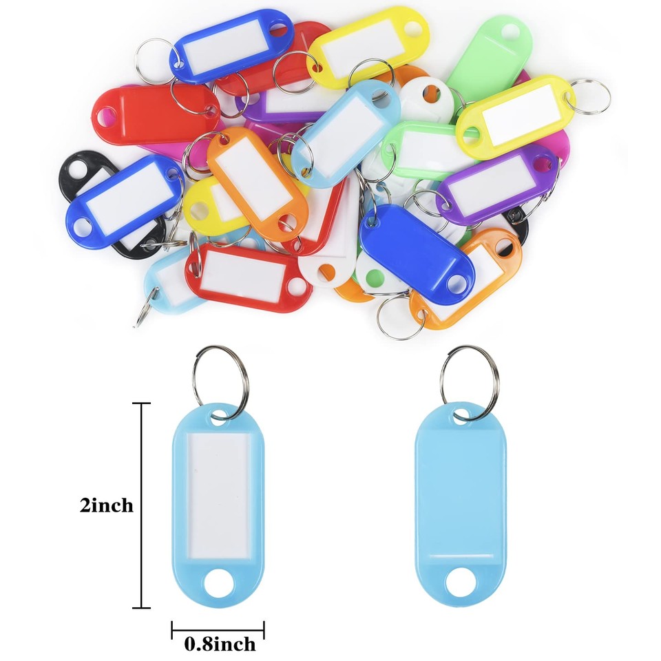 Key Tags 220Pcs, Plastic Key Labels, ID Tags With Window, Multicolor | eBay
