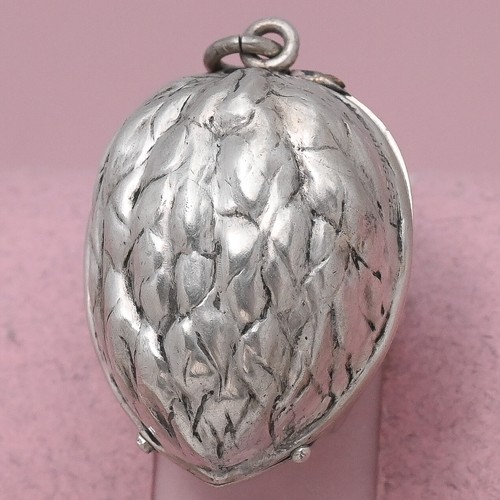 Antique Victorian FOSTER & BAILEY Walnut Sterling Silver Pendant Locket ...