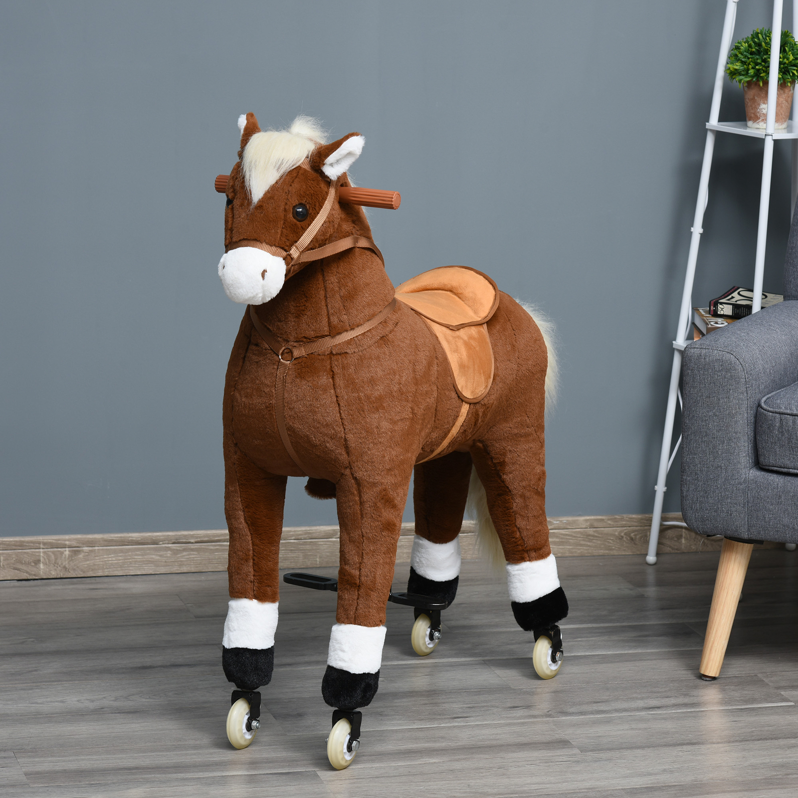 Indoor Childrens Fun Rocking Rolling Pony with Large Size for Kids 5-16 ...