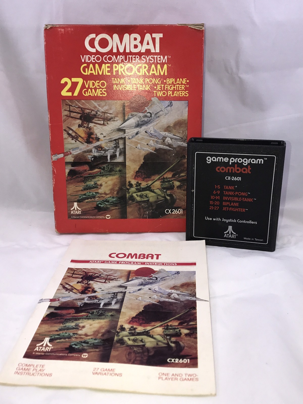 Vintage Atari Combat CX 2601 Game Program 27 Game Variations ...