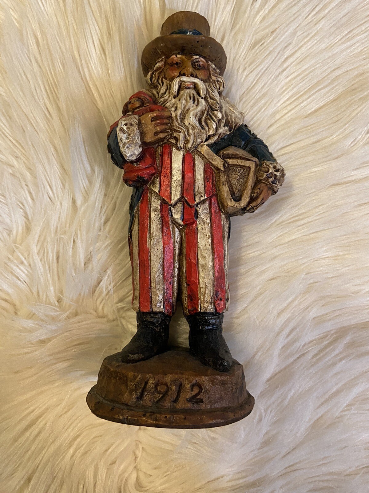Vintage Wooden Uncle Sam Carving 1912 | eBay