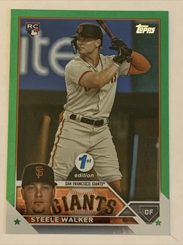 Steele Walker RC 🔥🔥2023 Topps Series 1 1st Edition Green #264 (Giants ...