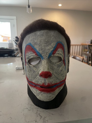 Rare Michael Myers W/ Clown Makeup Mask Halloween Full Head Horror Kid ...