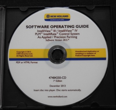 NEW HOLLAND INTELLIVIEW III IV PLM INTELLIRATE CONTROL SYSTEM SOFTWARE ...