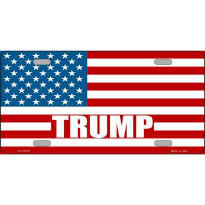 Trump American Flag Novelty Metal License Plate Tag LP-12519 | eBay
