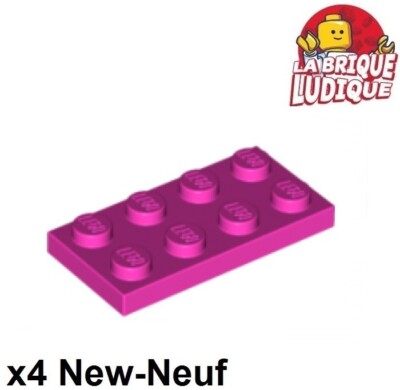 Lego 4x Plaque Plate 2x4 4x2 rose foncé/dark pink 3020 NEUF | eBay
