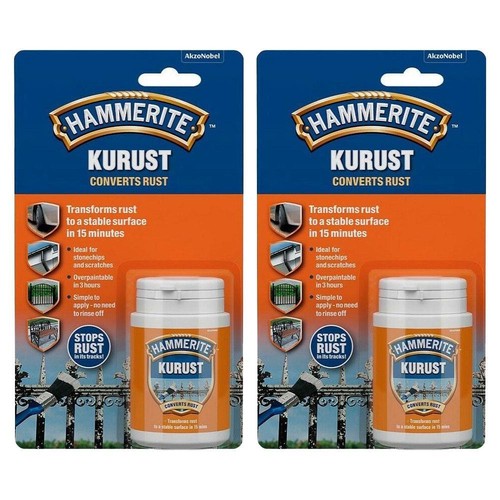 2X Hammerite Kurust Blister Metal Rust Converter No Undercoat Required ...
