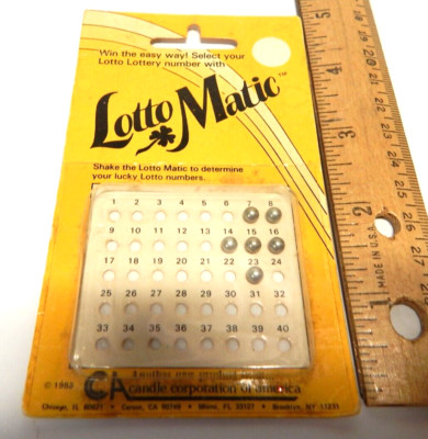 Vintage Lotto Matic Lottery Number Picker 1983 | eBay