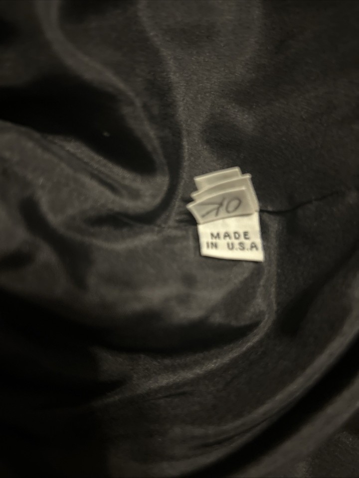 ERIC GASKINS VTG 80-90’s black silk cocktail dress plunge v-neck ...